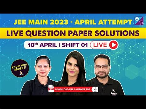 JEE Main 2023 Paper Analysis Get Live Analysis Videos Of JEE Main 2023 Session 2