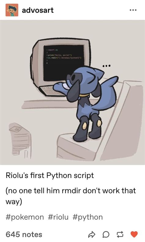 Riolus First Python Script Rtumblr