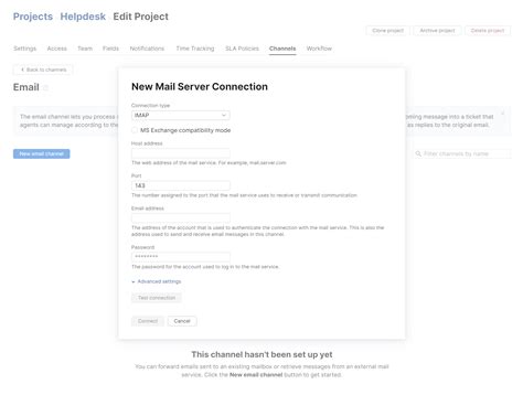 Mail Server Connections Youtrack Server Documentation