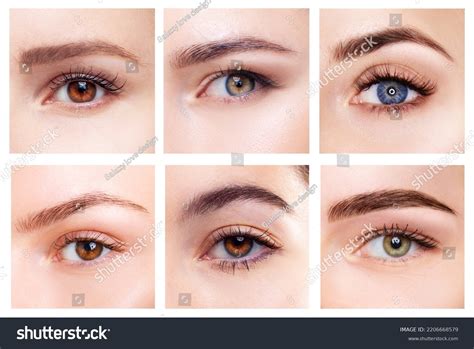 Collage Different Color Female Eyes Closeup Stock Photo 2206668579 Shutterstock
