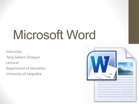 Microsoft Word Practical Work Ppt