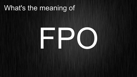 Fpo Meaning Creative A Guide To Understanding And Using Fake Placeholders
