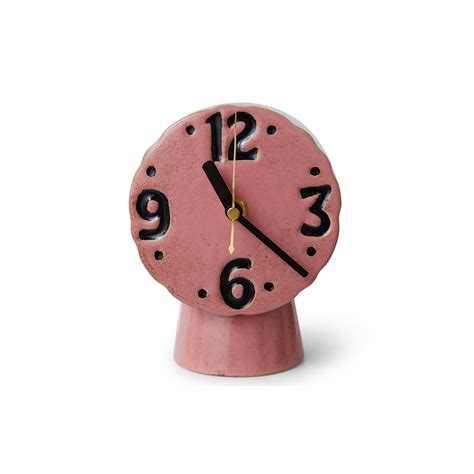 Retro Ceramic Clock Pink Sika Wonen