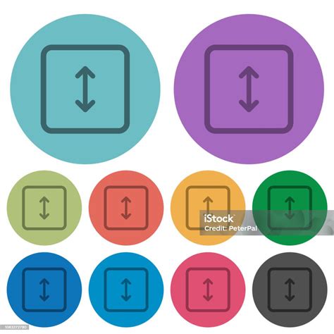 adjust object height color darker flat icons stock illustration