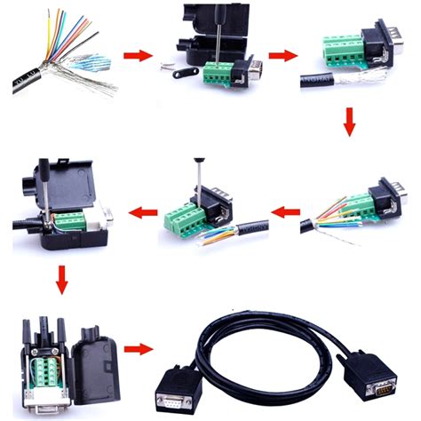 Solderless D Sub 15pin Male Female Connector To Terminal Signal Module