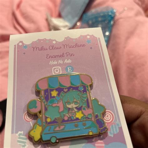 Hatsune Miku Candy Claw Machine Glow In The Dark Hard Enamel Pin Etsy