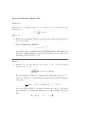 HW 9 With Solns Homework Solutions Physics 507 Problem 32 The Motion Of A Particle Of Mass M