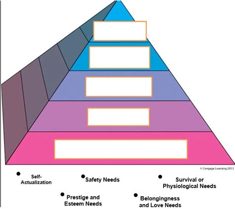 Maslow S Hierarchy Of Needs Diagram Quizlet