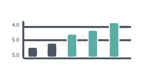 Labeled Bar Chart Icon Representing Measured Data Statistics Vector
