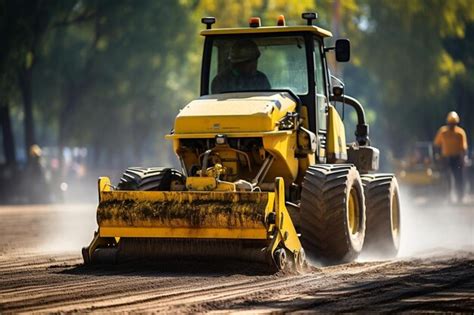 Premium Photo Side View Of A Grader Grading A Surface Best Grader Image