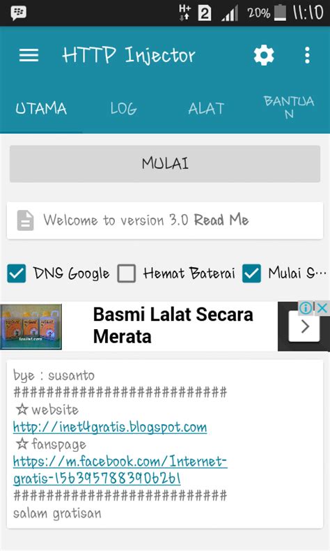 Config Injector Untuk Sim Card 3 Unlimit And Unlock Ssh 2016 ~ Trik