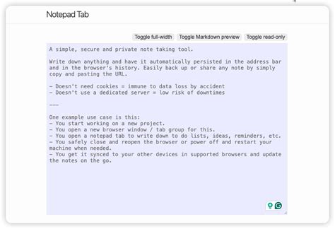 Notepad Tab：一款简单、安全且支持私密分享的在线记事本