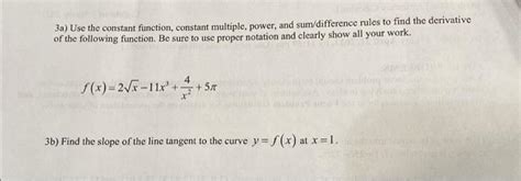 Solved 3a Use The Constant Function Constant Multiple Chegg Com