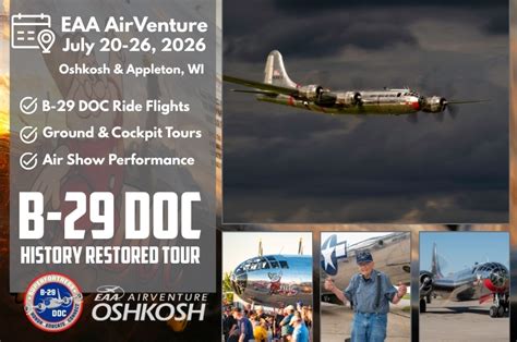 B 29 Doc Returning To Oshkosh For Airventure 2026