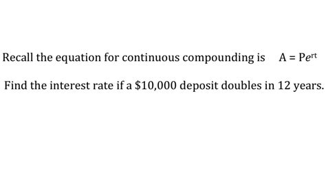 Answered Recall The Equation For Continuous… Bartleby