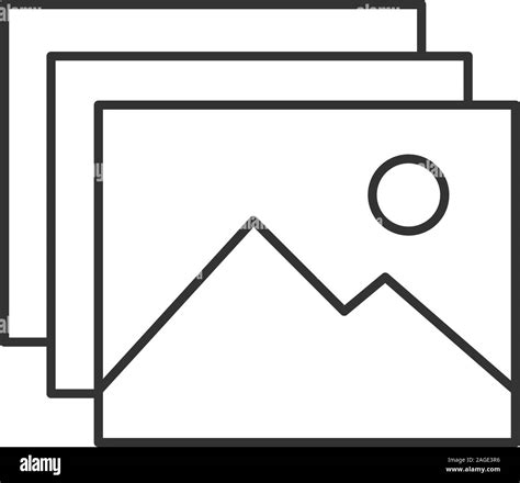 Digital Images Photos Linear Icon Thin Line Illustration Pictures Contour Symbol Vector