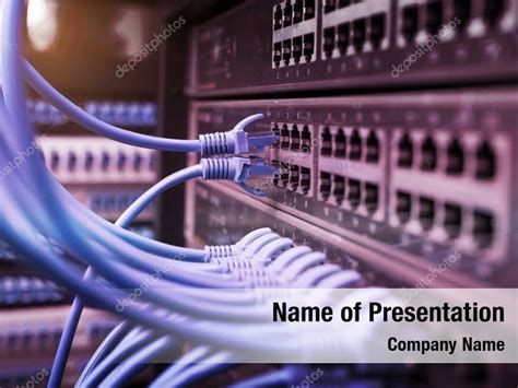 Infrastructure Network Ethernet Cable PowerPoint Template Infrastructure Network Ethernet