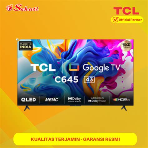 Jual TCL 43C645 LED TCL [43Inch] QLED 4K UHD QLED with Android TV Hands ...
