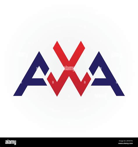Initial Letters Axa Logo Design Vector Template Stock Vector Image