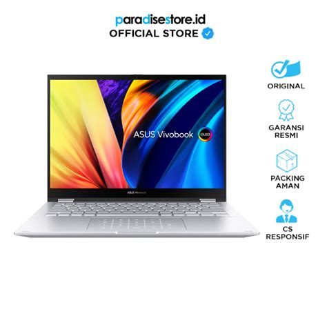 Jual ASUS Vivobook S 14 Flip OLED TP3402VA OLEDS554T Touch Cool Silver 16GB 512GB Win11 90NB10W2