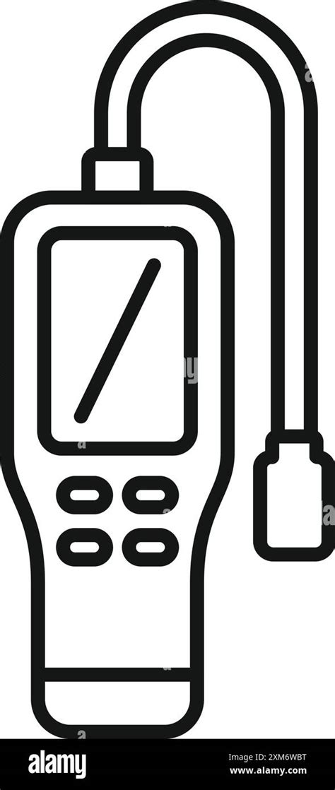 Line Art Icon Of A Gas Detector Device Measuring Methane Level Stock Vector Image And Art Alamy