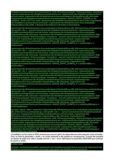 Cross Compilation Native Sous Android ODT Operating Systems Computer Software And Applications