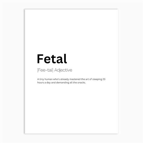 Fetal Definition Meaning Art Print By Kaigozen Fy