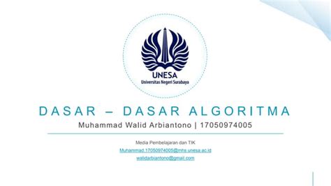 Dasar Dasar Algoritma Pptx