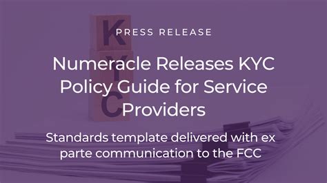 Numeracle S KYC Policy Guide For Service Providers