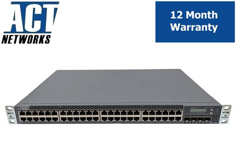 Juniper Ex3300 48p 48 Port Poe Gigabit Switch W 4 Port 10gb 10gbe Sfp Uplink