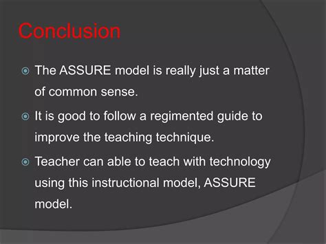 Assure Model Ict In Teaching Pptx