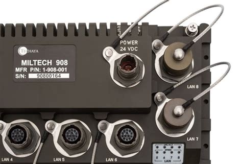 Miltech 908 Military Gigabit Managed Ethernet Switch Military Rugged