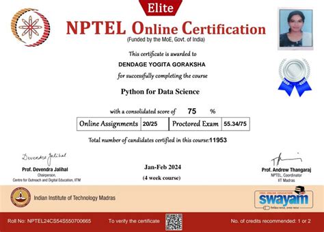 Yogita Dendage On Linkedin Python Datascience Nptel