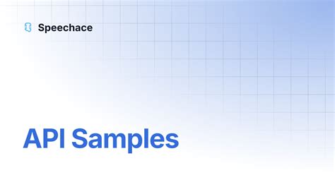 Api Samples Speechace