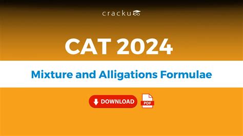 Cat Mixture And Alligations Formula Pdf Download Now