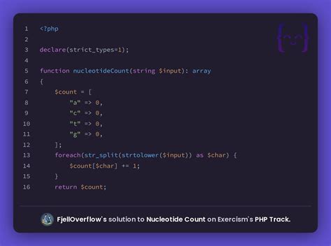 Fjelloverflows Solution For Nucleotide Count In Php On Exercism