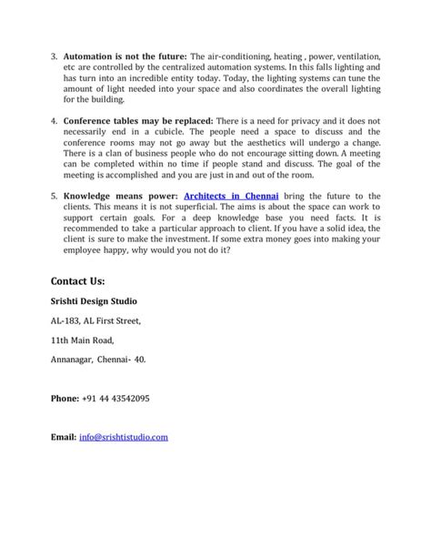 Architects In Chennai The Future Of Indian Workspace Pdf