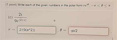 solved 1 ﻿point ﻿write each of the given numbers in the