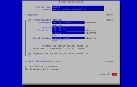 how to configure static ip address in centos 7 rhel 7