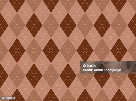 브라운 색조의 클래식 아가일 패턴 시대를 초월한 디자인으로 배경 직물 또는 포장지에 이상적입니다 전통과 따뜻함을 전합니다 0명에 대한 스톡 벡터 아트 및 기타 이미지