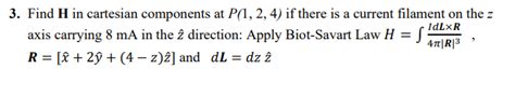 Solved Find H In Cartesian Components At P If Chegg