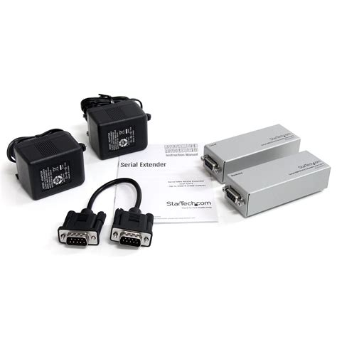 Serial Db9 Rs232 Extender Over Cat 5 Up To 3300 Ft 1000 Meters