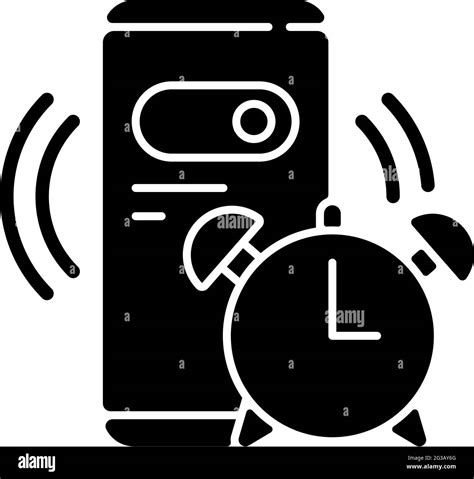 Alarm Clock Black Glyph Icon Stock Vector Image And Art Alamy