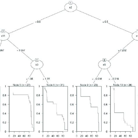 Sample Survival Tree A Sample Survival Tree With 6 Terminal Nodes Download Scientific Diagram