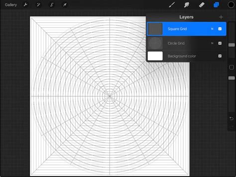 Square Grid For Drawing Flowers Mandalas And More Digital Etsy