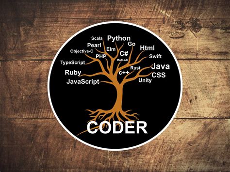 Coder Programmer Tree Of Life Stickers Etsy Uk Coder Programmer