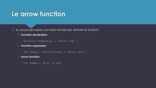 Le Funzioni In Javascript PDF Programming Languages Computing