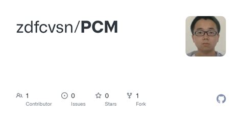GitHub Zdfcvsn PCM