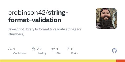 Github Crobinson42string Format Validation Javascript Library To