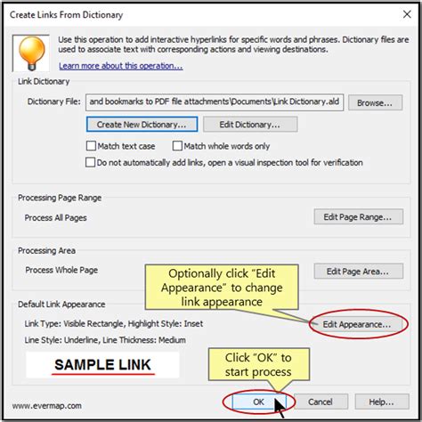 creating links from file names using autobookmark™ plug in for adobe
